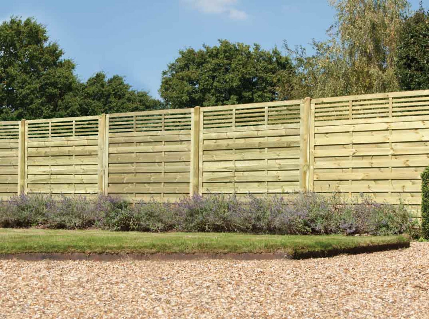 Superior Double Slatted Panel - Garden Fencing | Ashford Kent