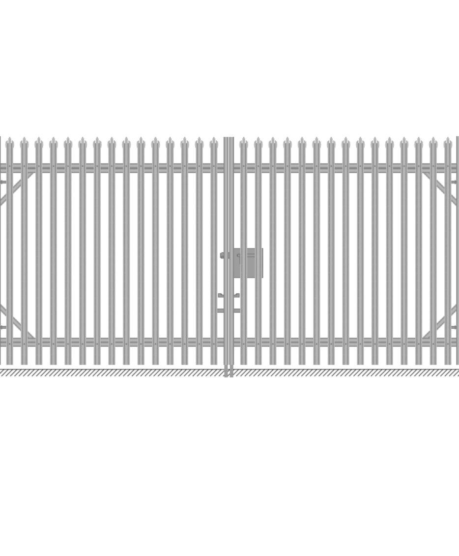 Steel Palisade Gates Buy Online | 1.8m, 2.0m and 2.4m Heights