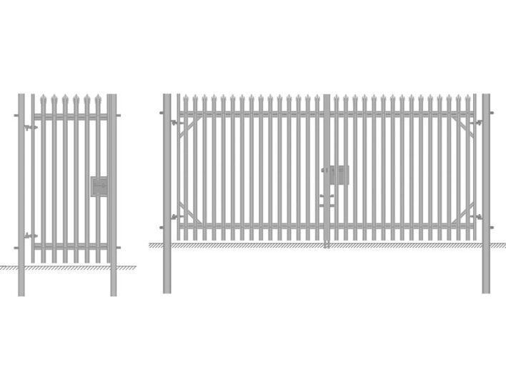 Steel Palisade Gates - Buy Online | Single & Double Leaf Gates