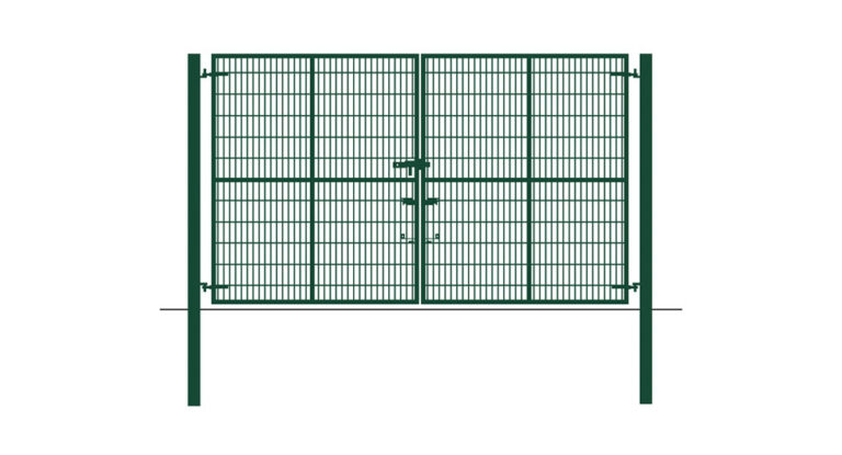 2m-Double-Leaf-Welded-Mesh-Gate - FSF Fencing Supplies Shop