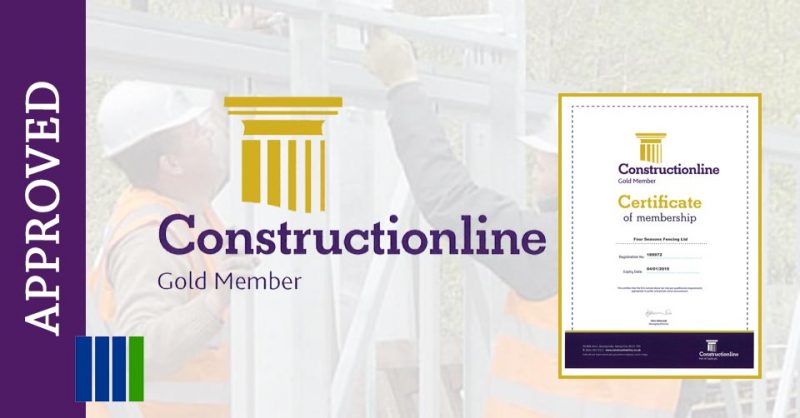 Four Seasons Fencing Achieves Gold Constructionline Membership - Four ...